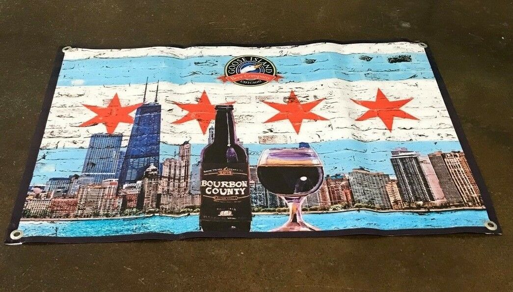 Goose Island Beer Chicago Poster Bottle Glass Banner Bar Pub Sign ...