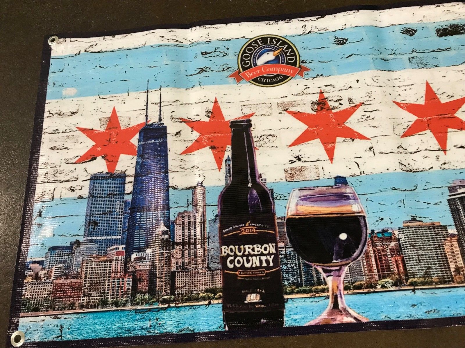 Goose Island Beer Chicago Poster Bottle Glass Banner Bar Pub Sign ...
