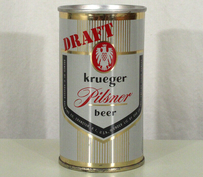 KRUEGER DRAFT EARLY RING PULL TAB BEER CAN NARRAGANSETT CRANSTON RHODE ...