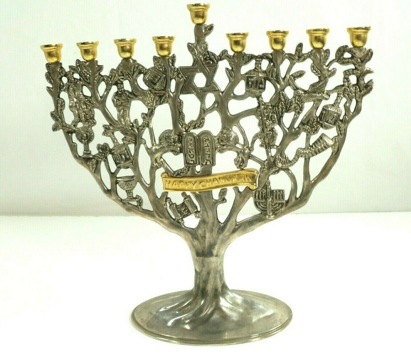 Godinger Art Silver Co Ltd Judaical Menorah Tree Of Life Chanukah ...