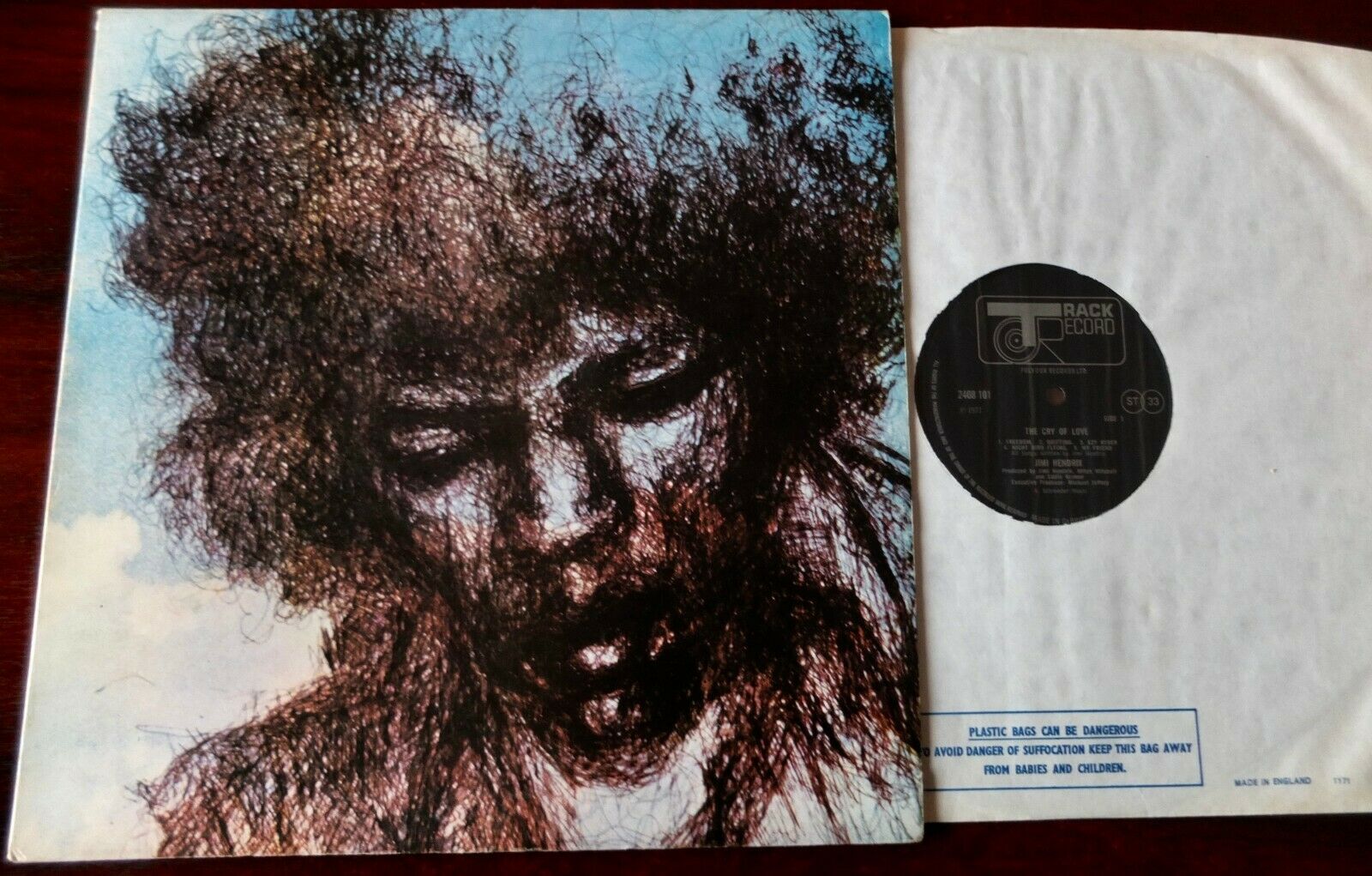 JIMI HENDRIX THE CRY OF LOVE LP TRACK (1971) A1 B1 MINUS GT BRITAIN ...
