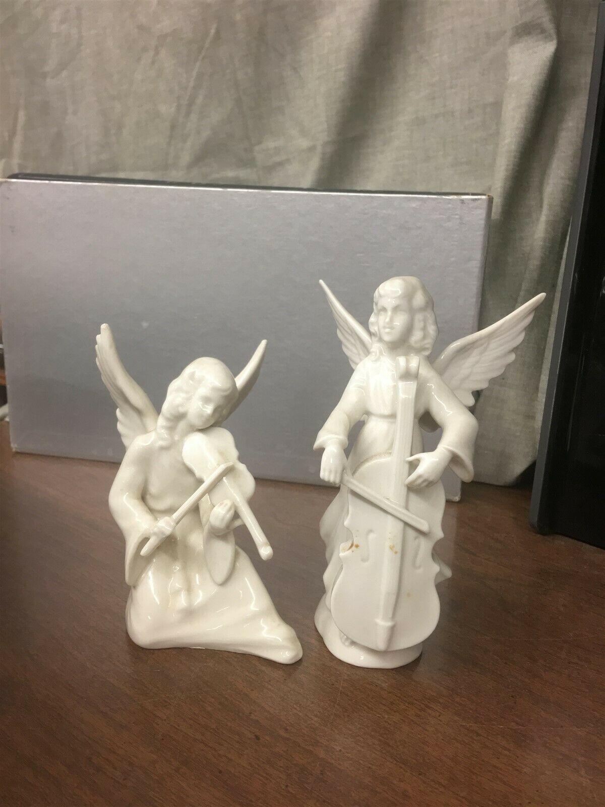 2 Lovely Dresden Angels Playing Musical Instruments Made In Western ...