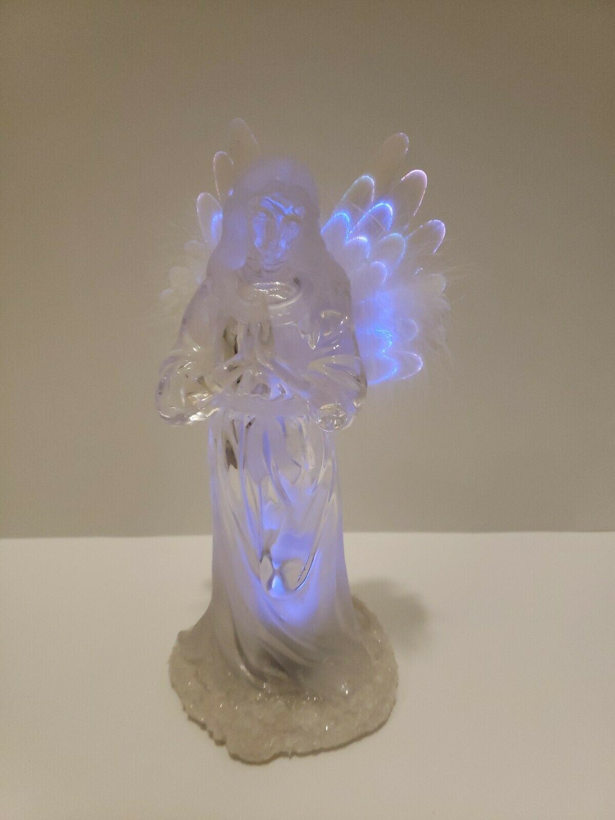 Fiber Optic Angel Figurine 11 " Multi - Color Plastic Clear Figure ...