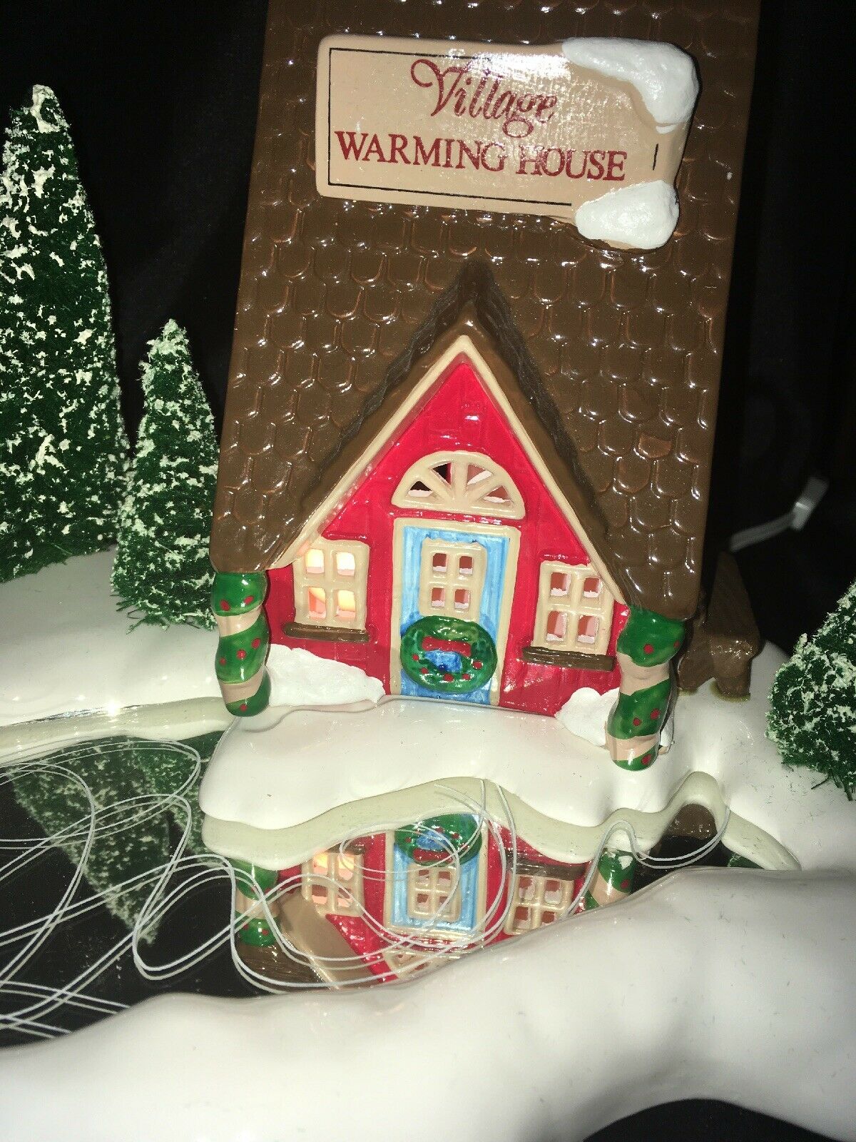 Dept 56 Snow Village Christmas Village Lighted Warming House Complete W ...