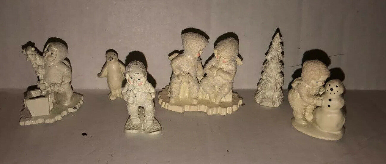 Dept 56 Snowbabies Miniature Pewter Angel Figurines Christmas Village ...