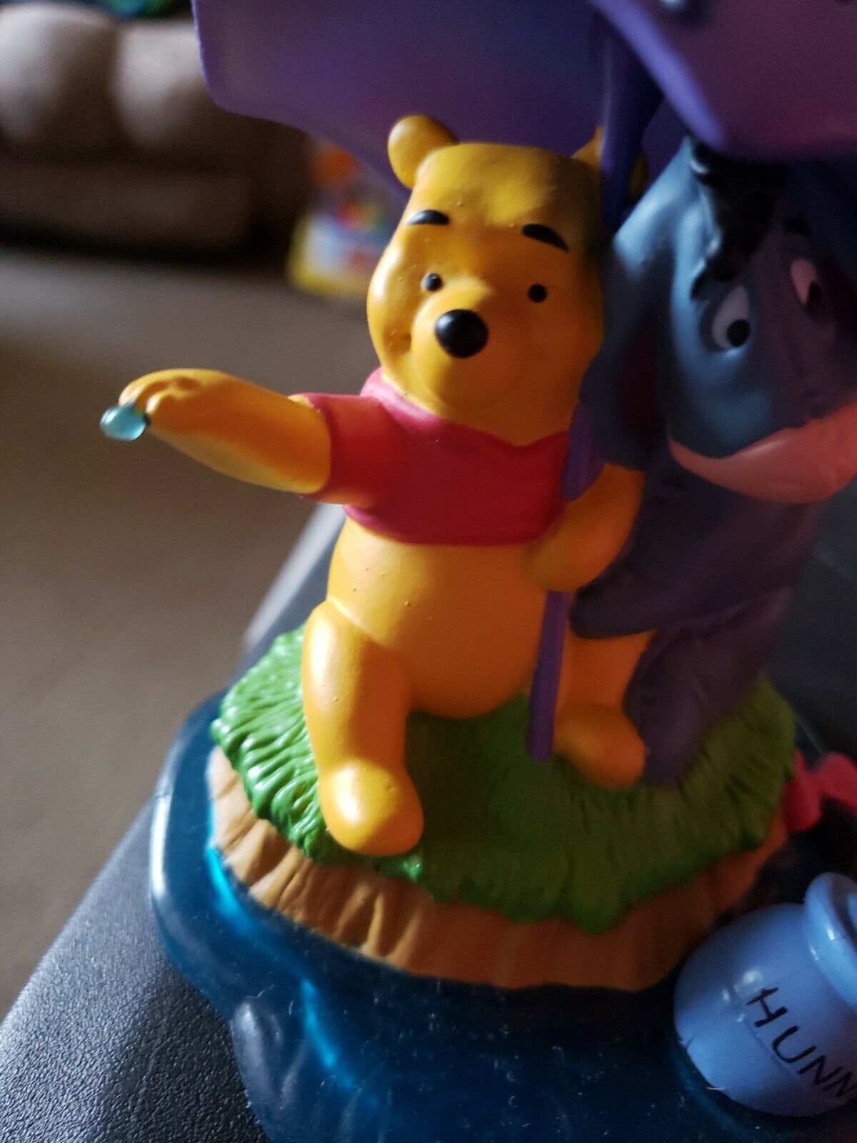 Winnie The Pooh & Eeyore In RAIN Under Umbrella Figure | #13493174
