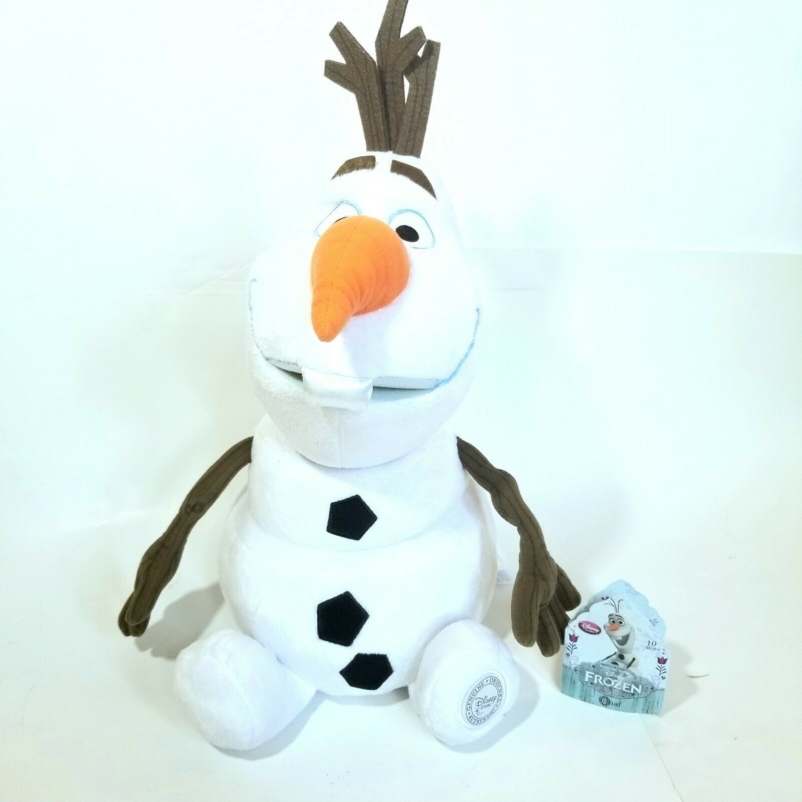 Frozen Olaf The Snowman 16 " Disney Store Authentic Patch Stuffed Plush ...