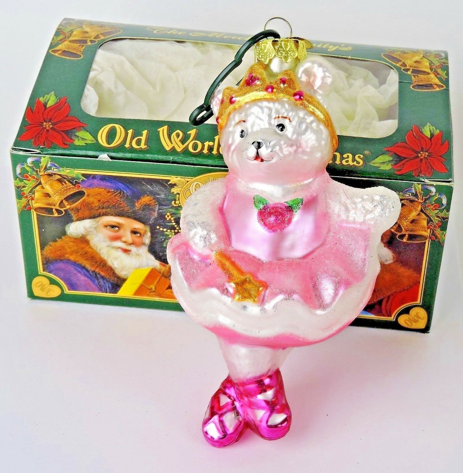 The Merck Old World Christmas Glass Ornaments BALLERINA BEAR | #13488003