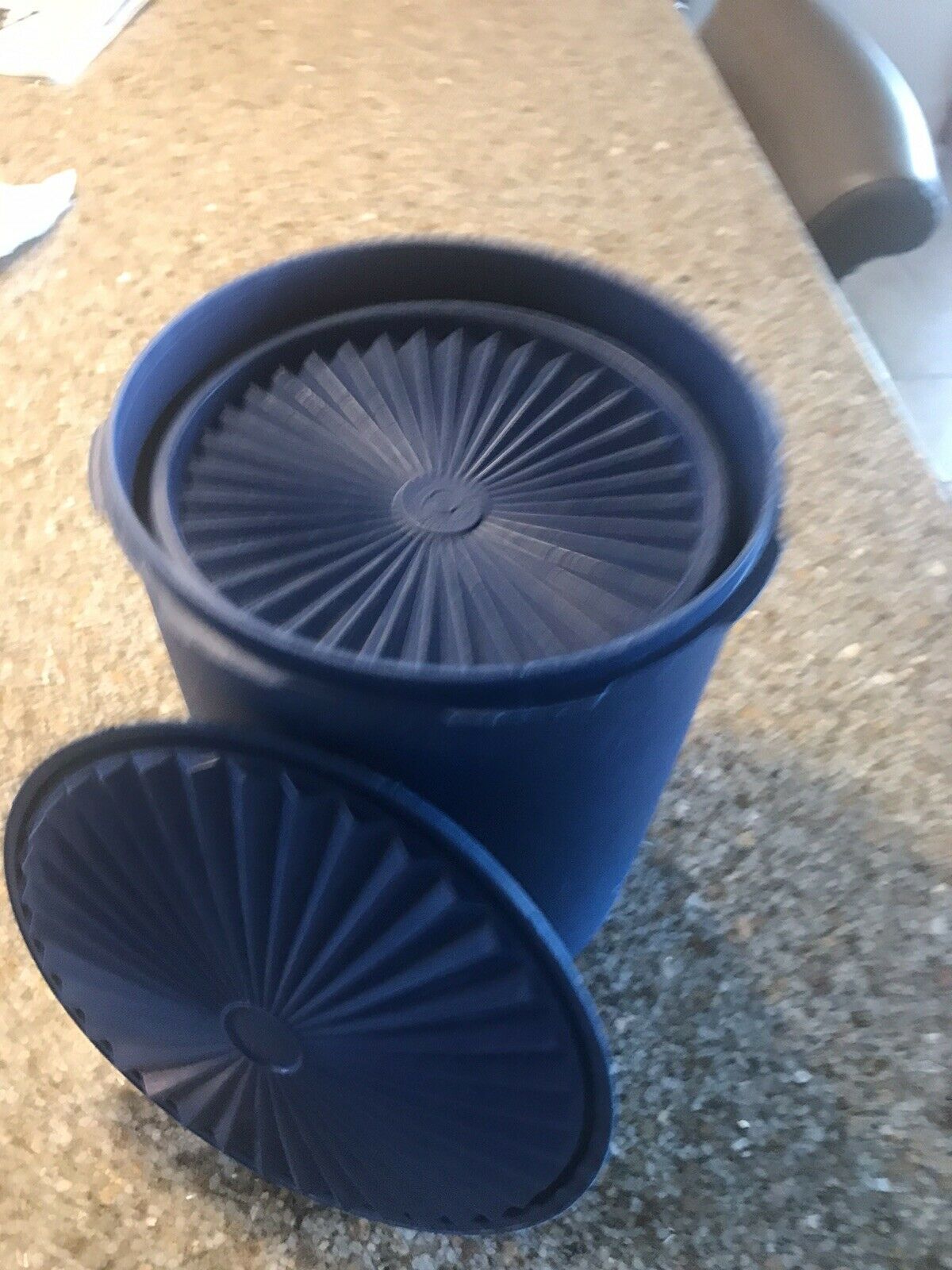 Vintage Tupperware Canisters Servalier Dark Navy Blue - Set Of 2 The ...