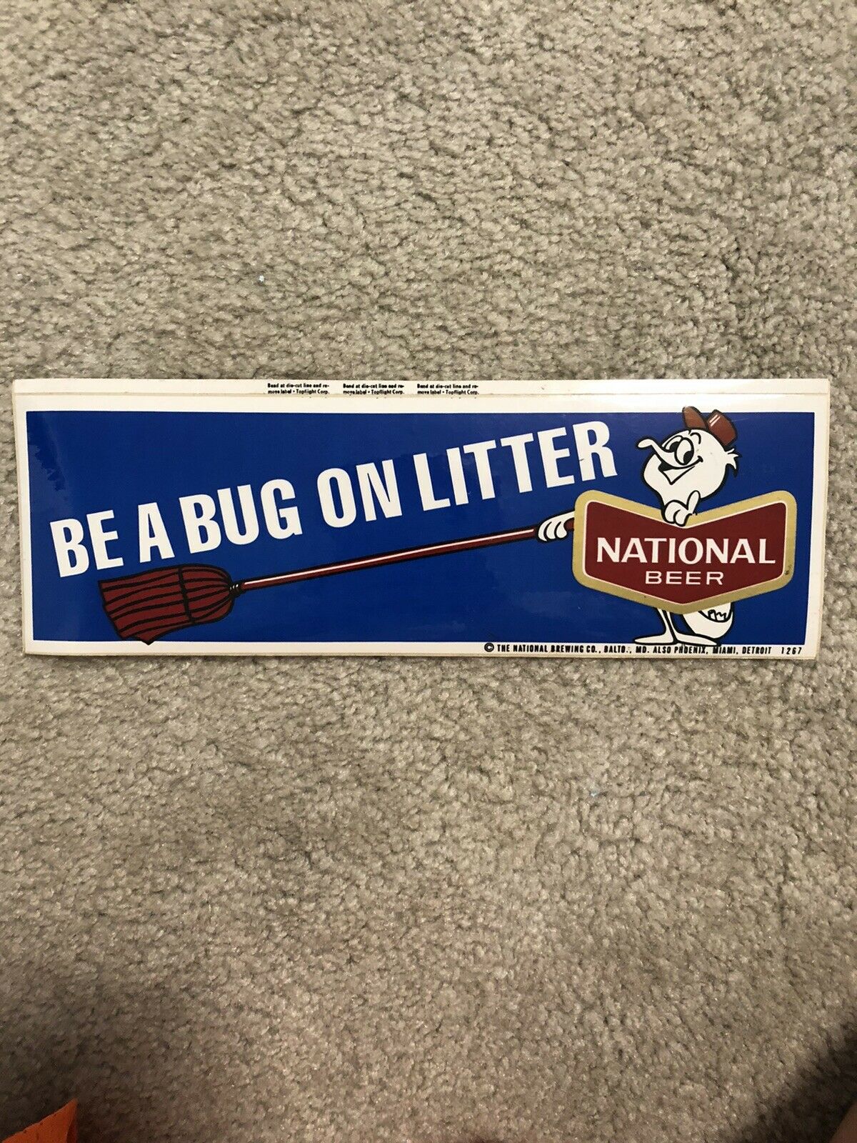 Vintage National Bohemian Beer Bumper Sticker Baltimore Brewing Be Bug ...