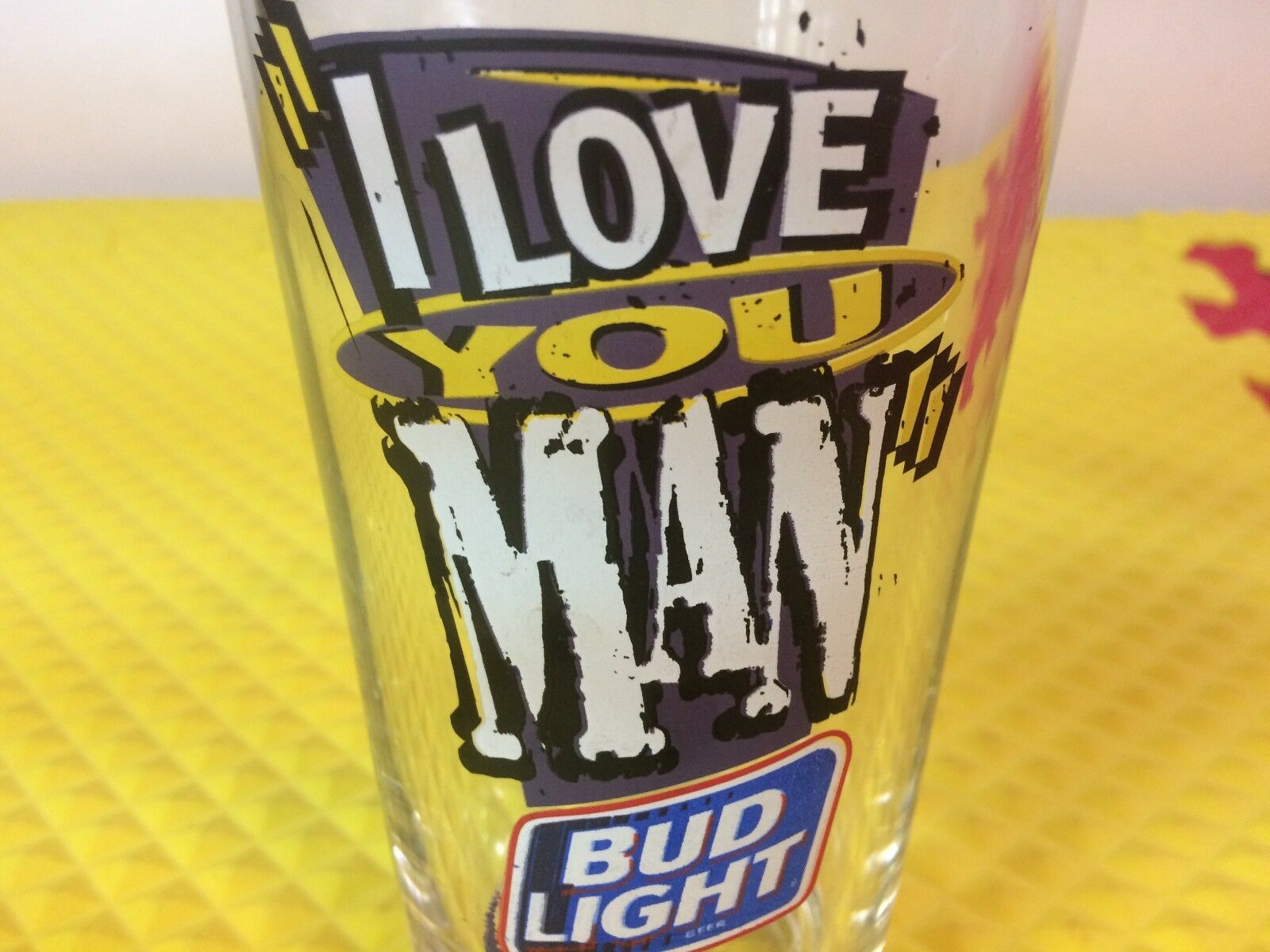 Set Of 2 Budweiser Bud Light I Love You Man Pint Beer Glasses | #16807715