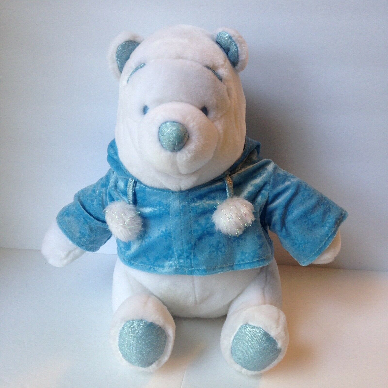 Disney Winnie The Pooh Bear White Winter Christmas Stuffed Plush ...