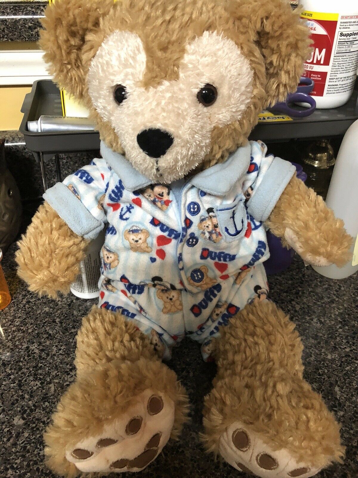 Walt Disney Parks Duffy The Bear Hidden Mickey Authentic 17 " Plush ...
