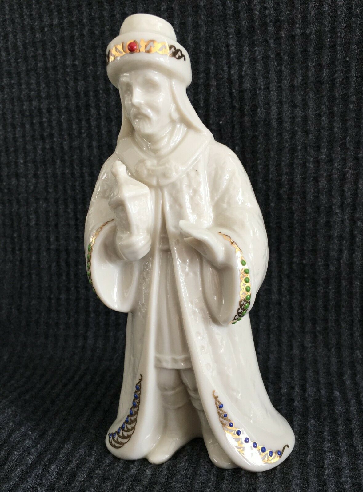 LENOX CHINA JEWELS 1994 CHRISTMAS NATIVITY KING GASPAR FIGURINE Sticker ...