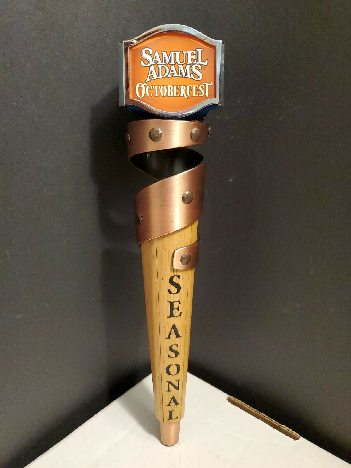 Samuel Adams Beer Tap Handle Copper Ribbon 4 Season Cold Snap October ...