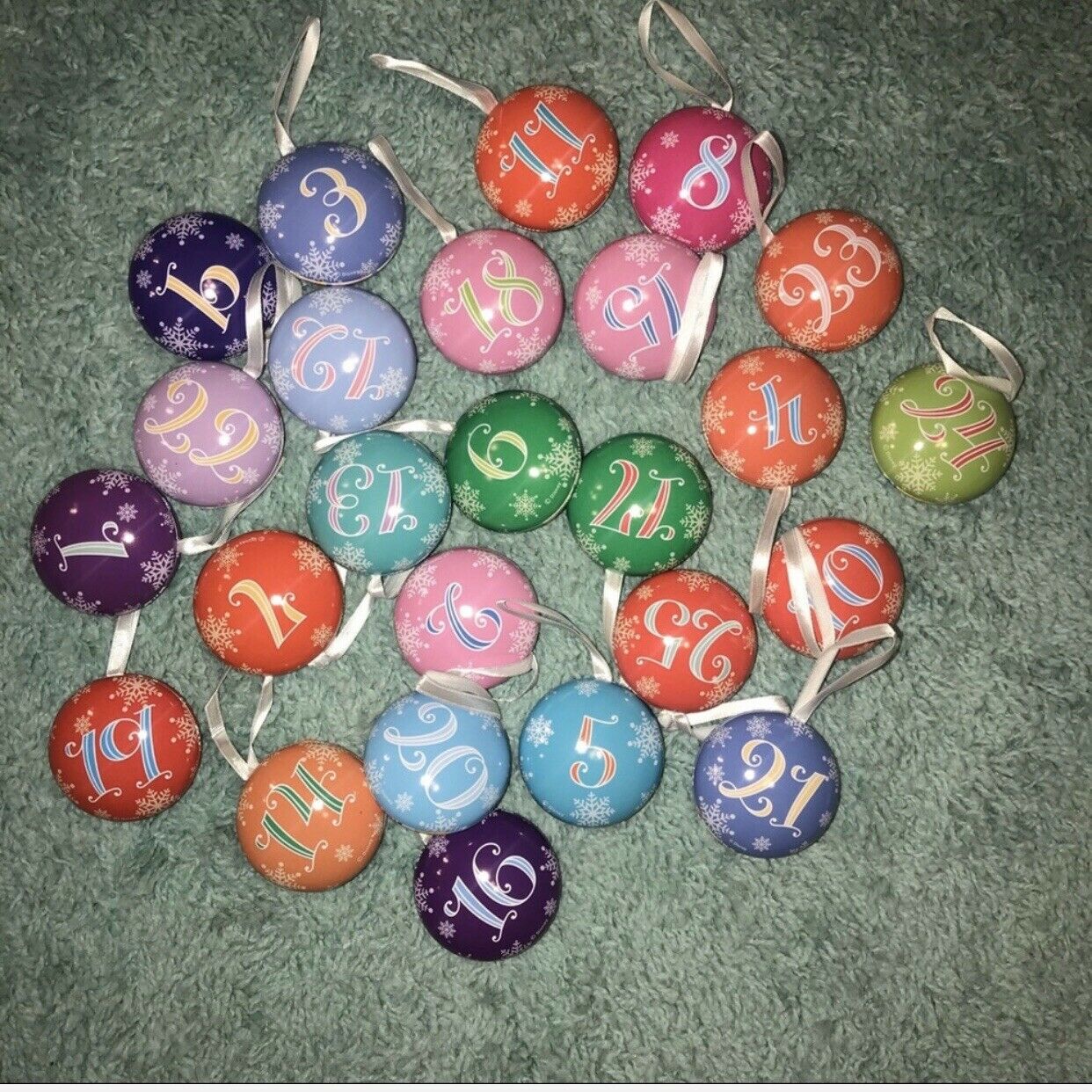 Disney Princess COUNTDOWN TO CHRISTMAS Fillable Ornament Set Advent By ...