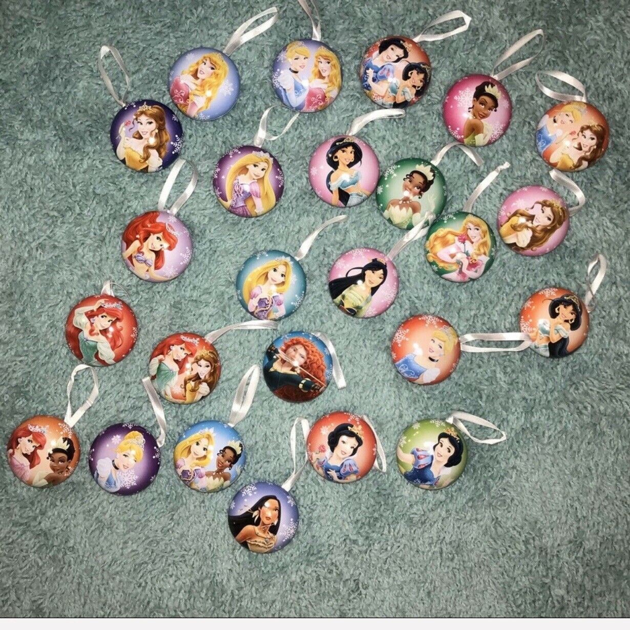 Disney Princess COUNTDOWN TO CHRISTMAS Fillable Ornament Set Advent By ...