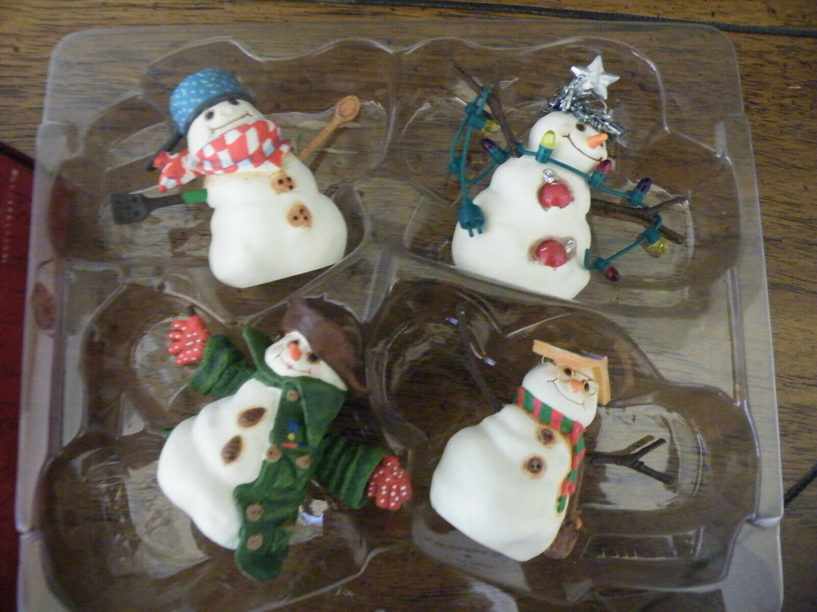 Hallmark Christmas Ornaments 2001 MITFORD SNOWMAN JUBILEE/Set Of 4/BOX ...