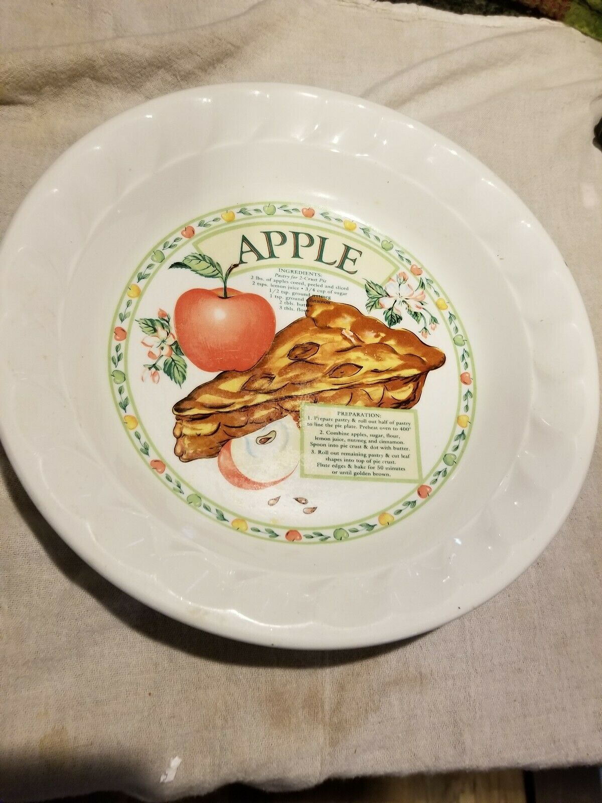 Ceramic Pie Plate Apple Pie Recipe By The Golden Pie Company | #16888141