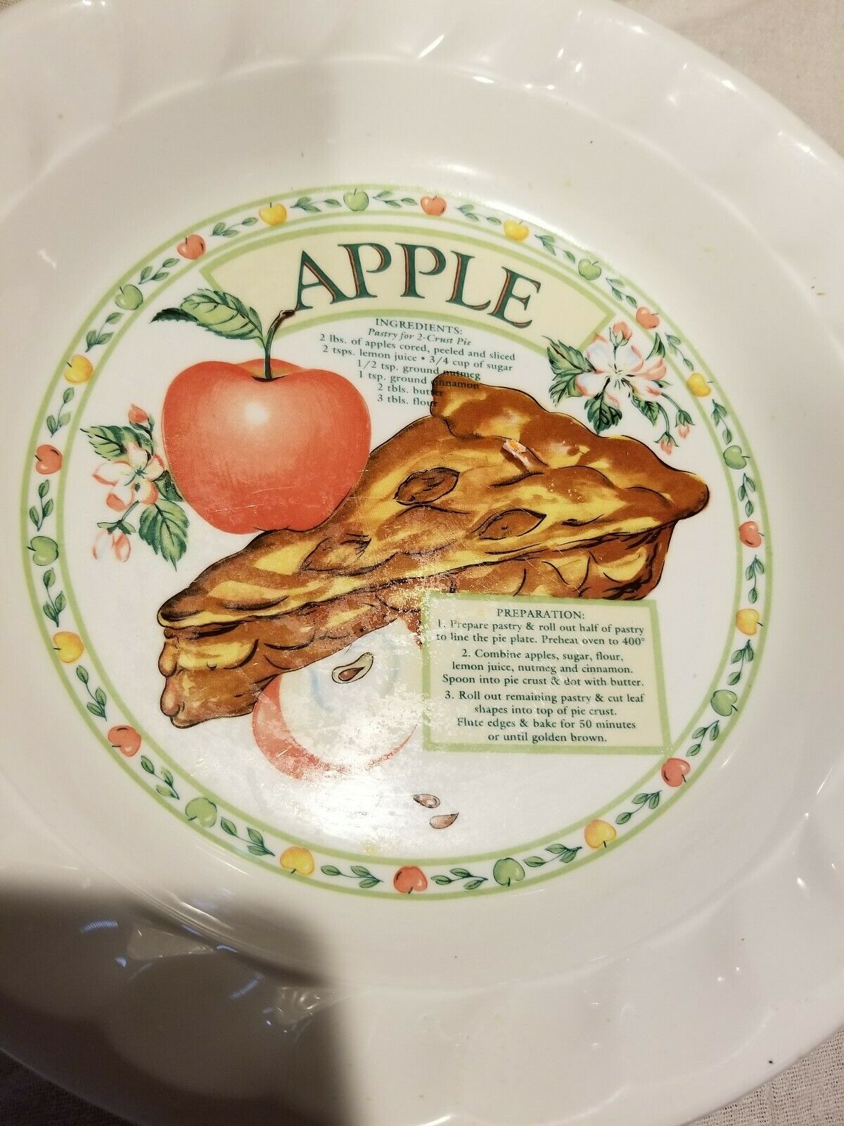 Ceramic Pie Plate Apple Pie Recipe By The Golden Pie Company | #16888141