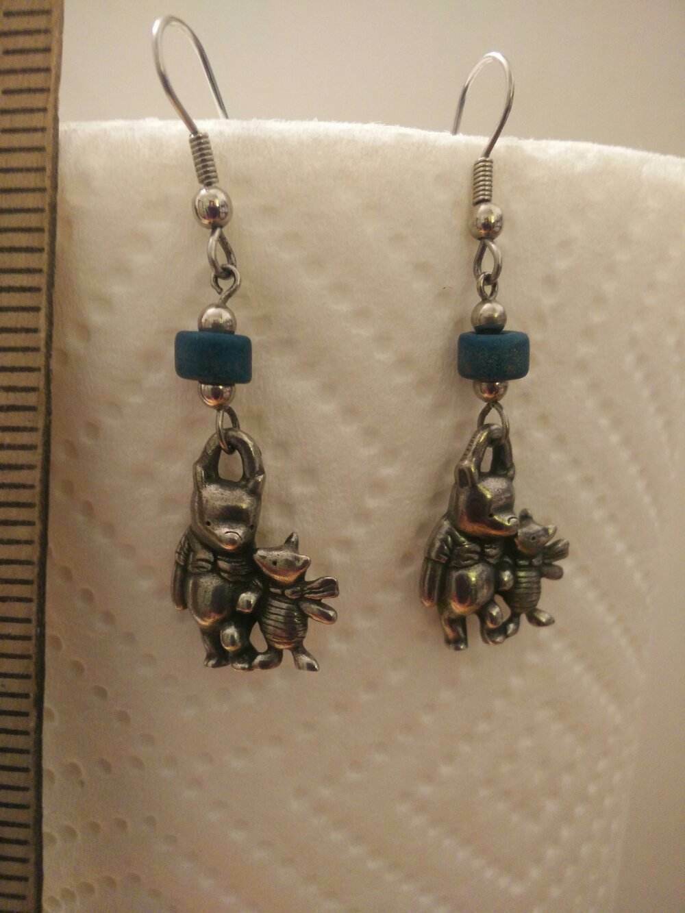 Disney Danforth Pewter Winnie The Pooh And Piglet Pierced Dangle ...