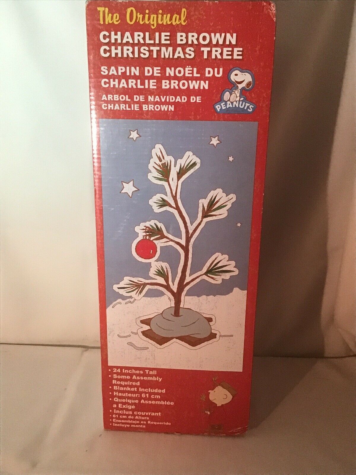 The Charlie Brown 24 " Christmas Tree W/ Linus Blanket Peanuts Snoopy ...