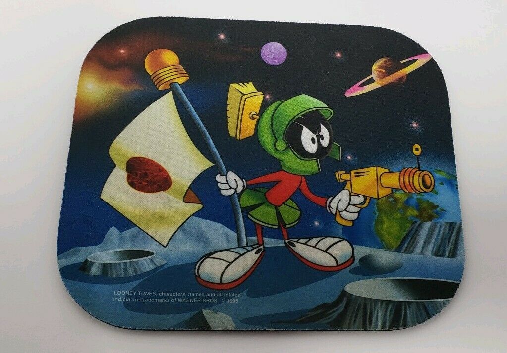 Warner Bros 1995 Looney Tunes Marvin The Martian Computer Mouse Pad ...