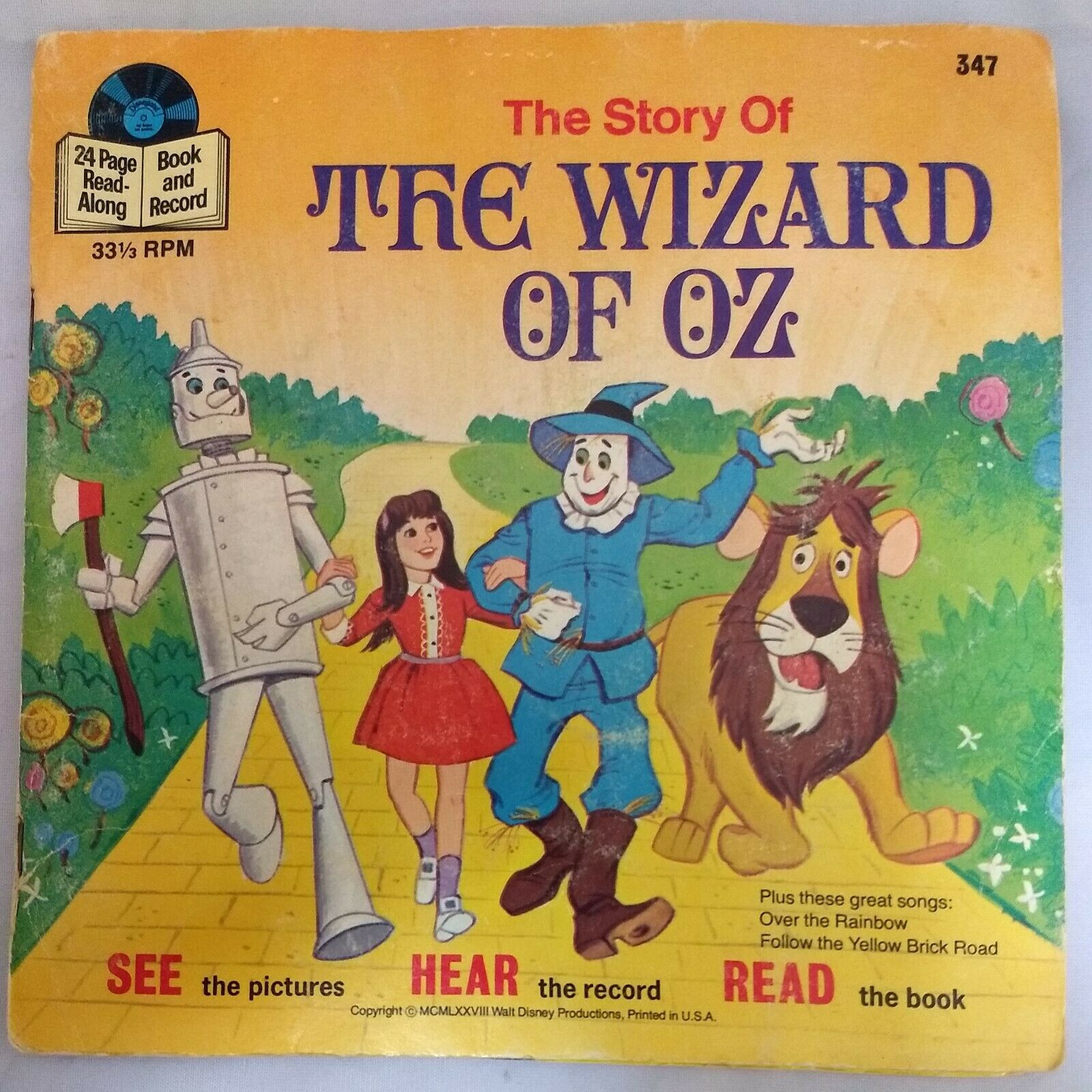 The Story Of The Wizard Of Oz Read Along Book And Record 347 Disneyland ...