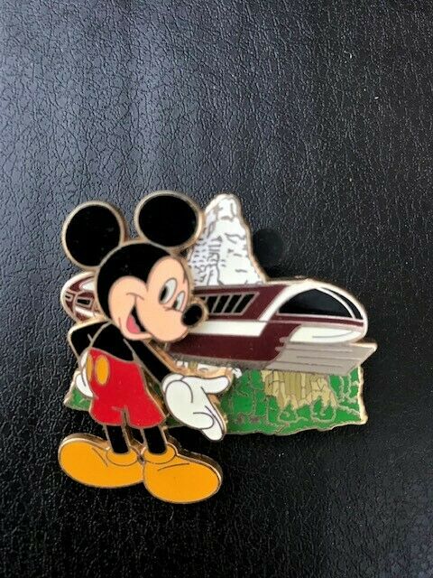 DISNEY PIN - Mickey Mouse With Monorail And Matterhorn Bobsleds | #16938993