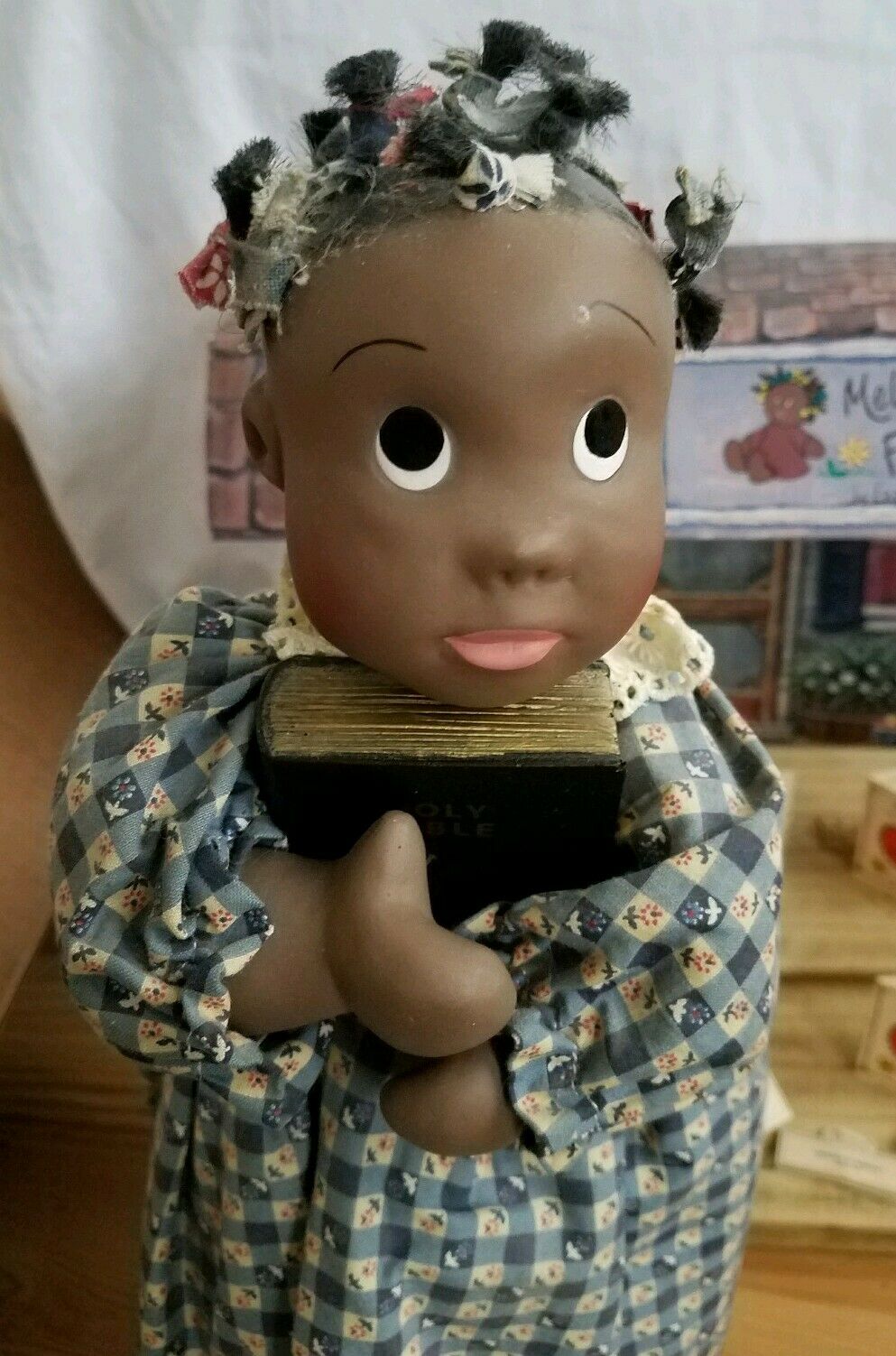 Melly And Friends Melly Doll Holding Bible On Stand Enesco 16 