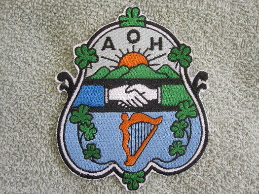 Ancient Order Of Hibernians Member Crest Patch Irish Shamrocks Harp ...