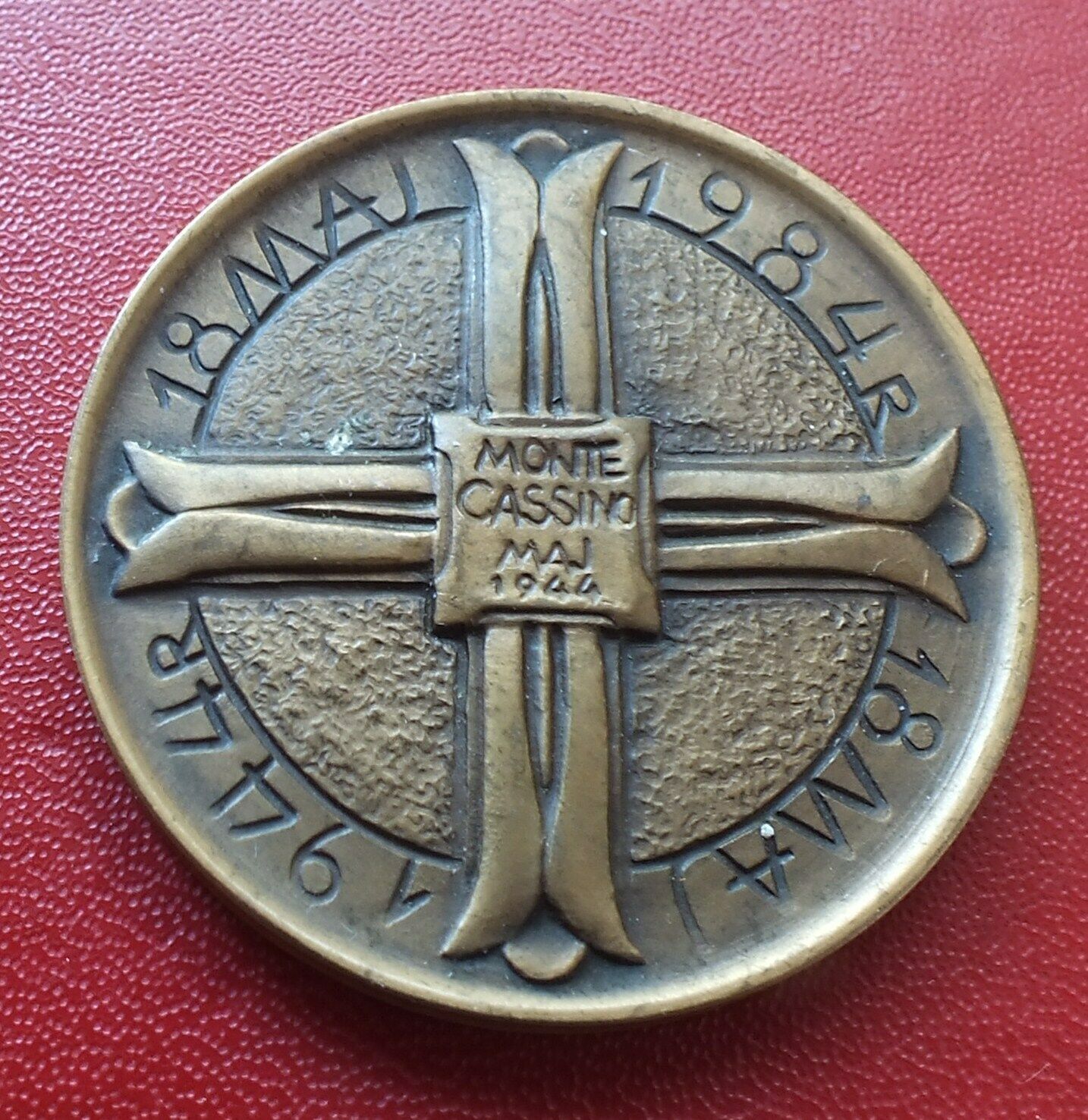 Poland Italy Monte Cassino Commemorative Table Medal Badge Order ...