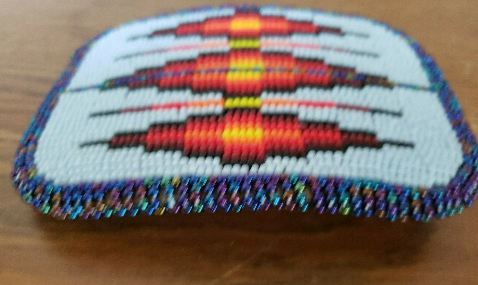 Old Hand Crafted Cut Beaded Geometric Design Native American Indian ...