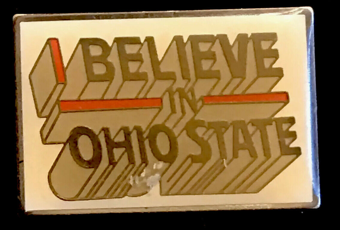 Vintage I Believe In Ohio State Enamel Lapel Pin | #16990105