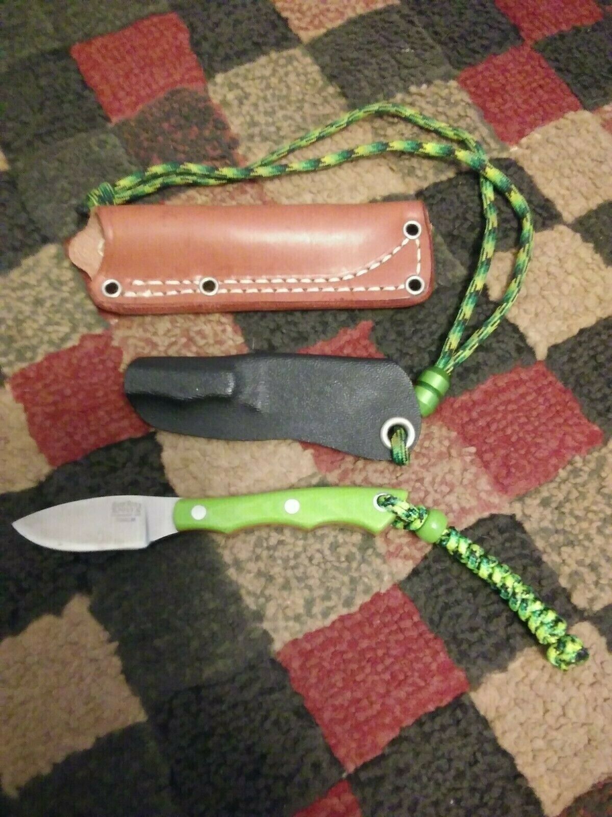 Bark River Knife Mini Canadian Skinner Toxic Green With Orange Liners ...