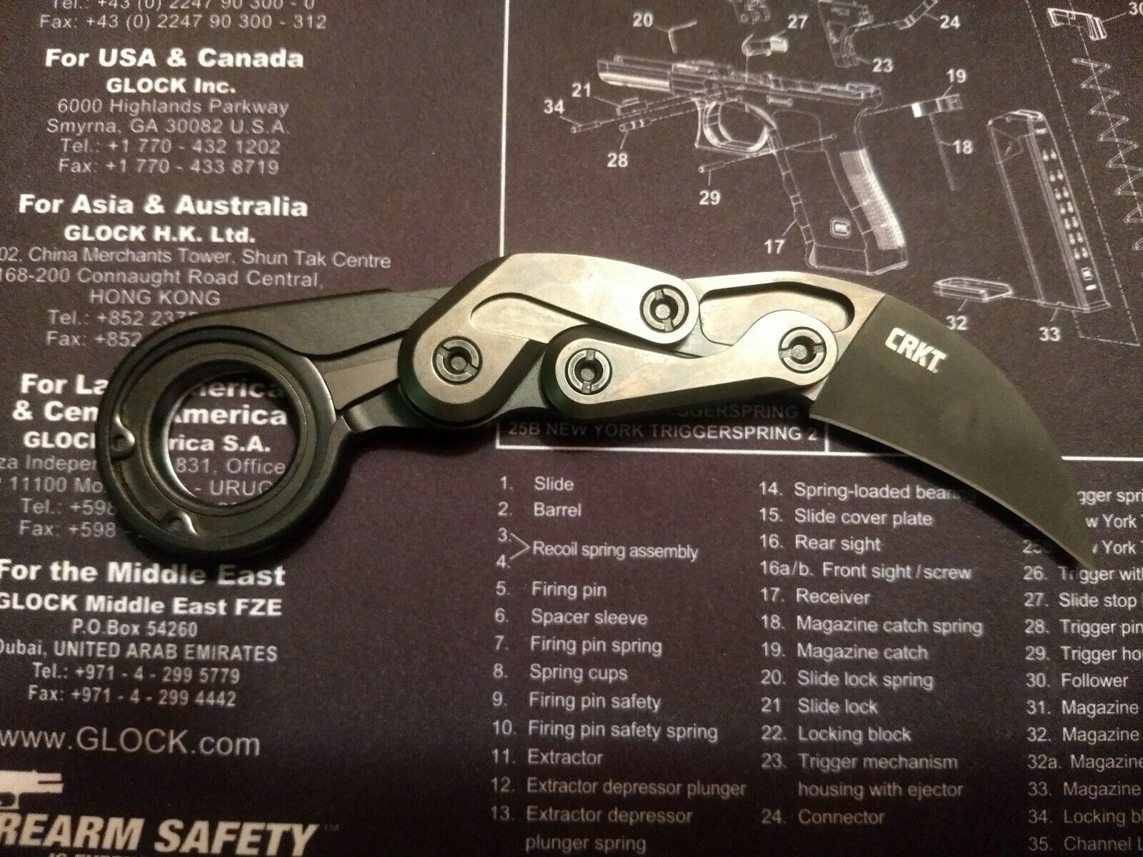 CRKT Provoke EDC Folding Pocket Knife Morphing Karambit Pocket Clip ...