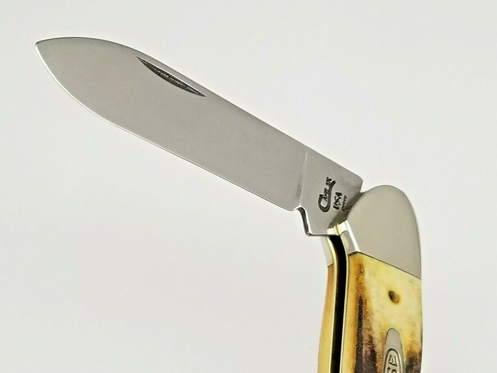 1995 Case XX USA 52131 SS Canoe Pocket Knife 3 5/8 " Stag Handles ...