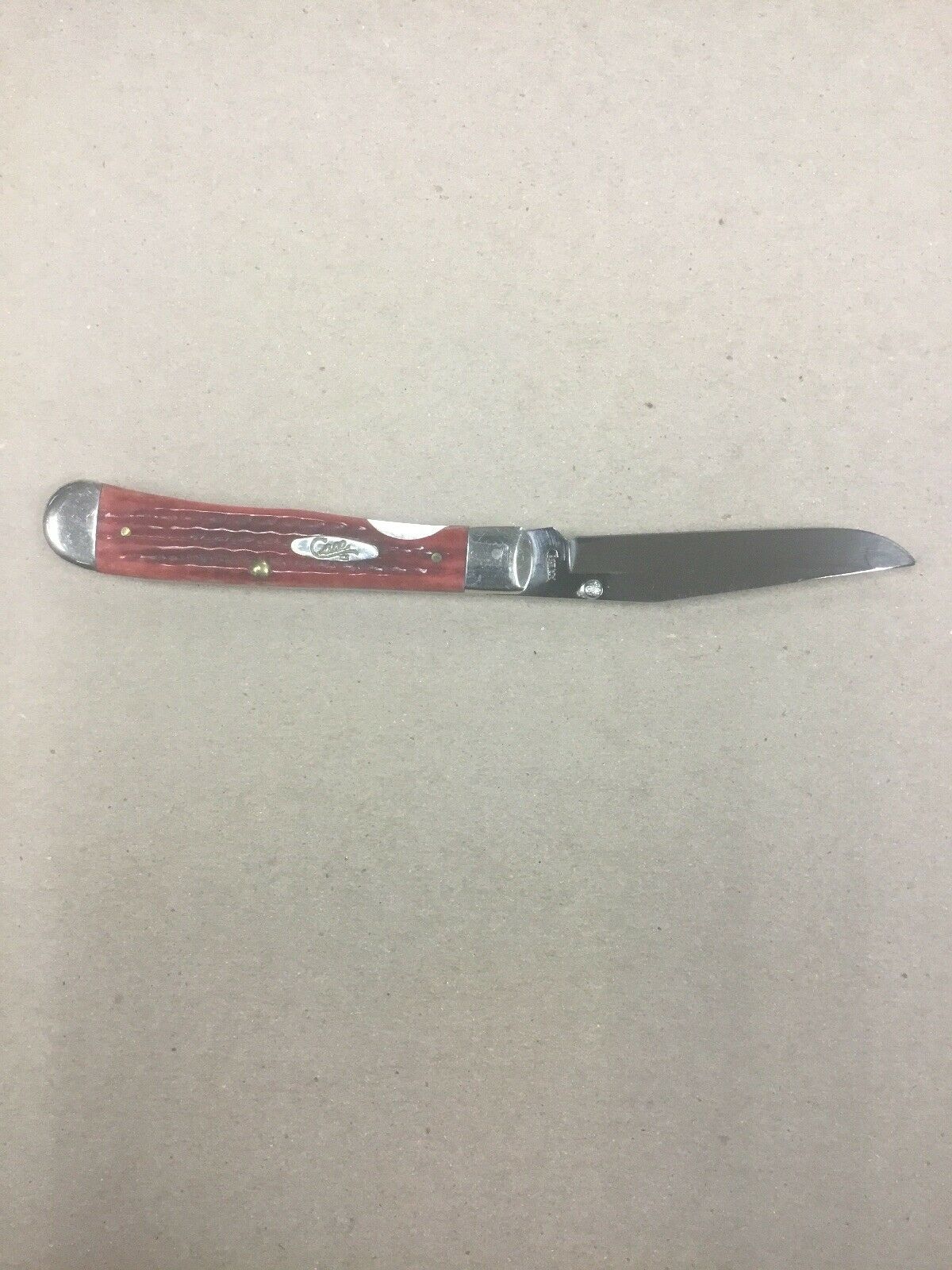 Case XX USA 6154L SS Trapperlock Knife Red Bone Handles | #17017797