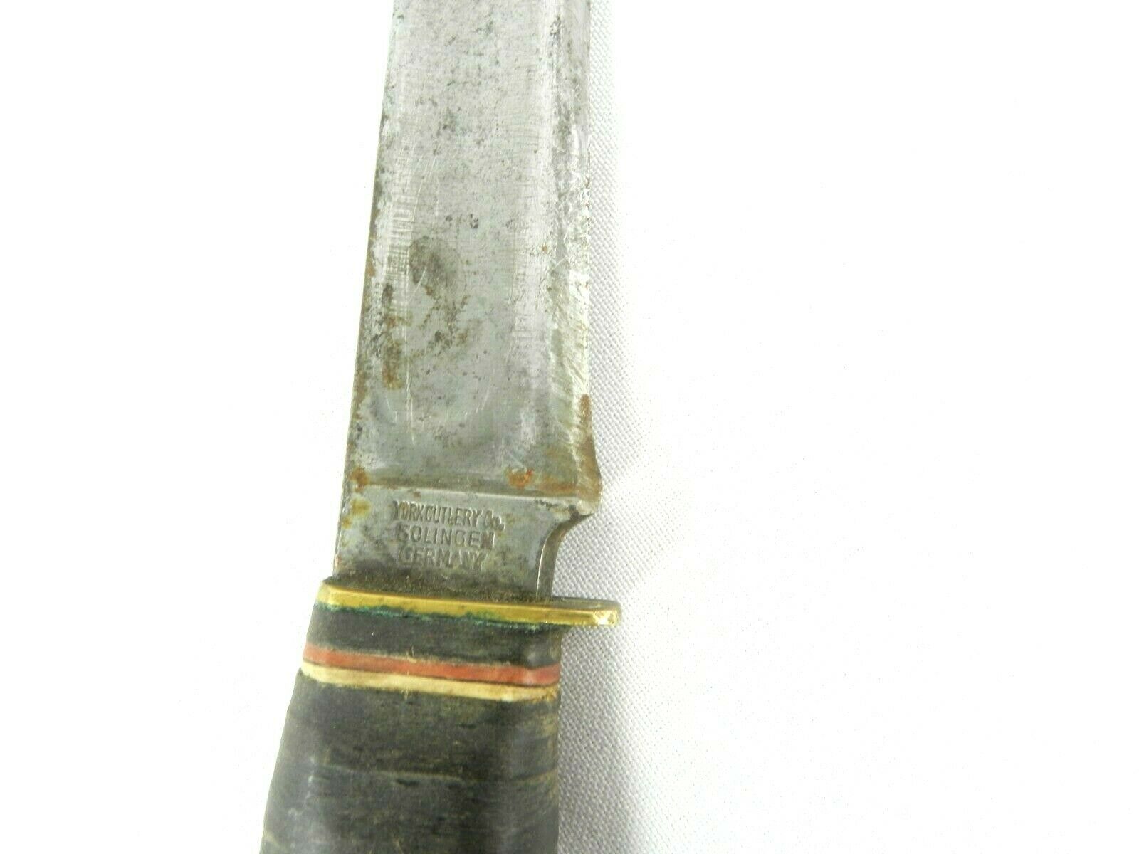 YORK CUTLERY CO. FIXED BLADE 545 SOLINGEN GERMANY KNIFE MARKED | #17029003